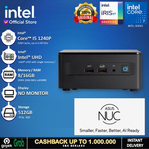Promo ASUS MINI PC NUC 12 PRO I5 1240P 16GB 512GB W11PRO - 16GB 512GB ...