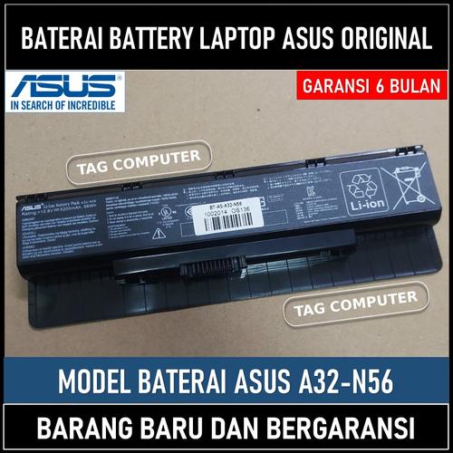 Jual BATERAI ORIGINAL ASUS N46 N46V N46VB N46VM N46VJ N46VZ A31-N56 A32 ...