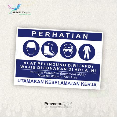 Jual Sticker Safety Sign K3 Alat Pelindung Diri (APD/PPE) Wajib ...