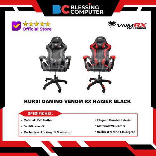 Promo KURSI GAMING VENOM RX KAISER BLACK - Red Cicil 0% 3x - Kota ...