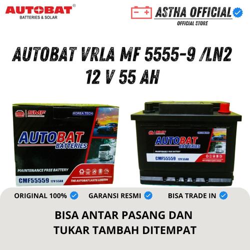 Jual Aki Mobil Toyota Innova Zenix Din 55- 55559 AUTOBAT VRLA MF Aki ...