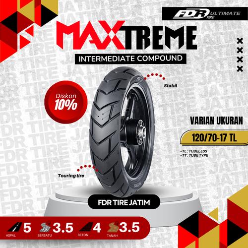 Promo FDR TL MAXTREME 120/70-17 Ban Motor Tubeless Cicil 0% 3x - Kota ...