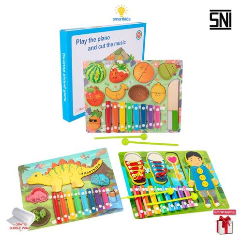 Jual Mainan Edukasi Xylophone Threading Lacing Wood Toy Sensory Busy ...
