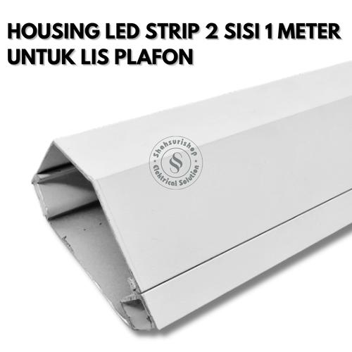Jual HOUSING ALUMINIUM COVER LED STRIP 2 LAMPU PANJANG 1 METER MODEL ...
