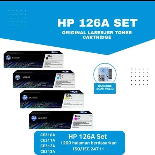 Jual HP Toner 126A Original LaserJet Cartridge CE310A-CE313A untuk ...