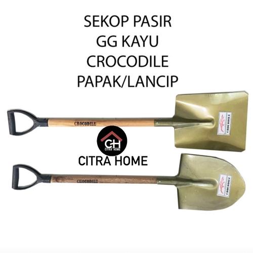 Jual Crocodile Sekop Kuning Gagang Kayu Papak & Lancip - Lancip - Kota ...