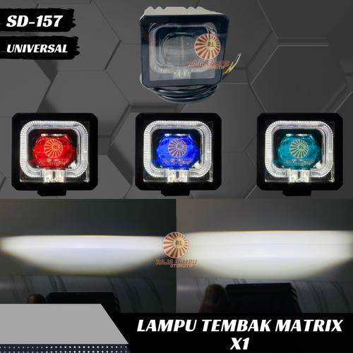 Promo Lampu Tembak Led Biled Matrix X1 Universal Motor Mobil Plus Devil ...