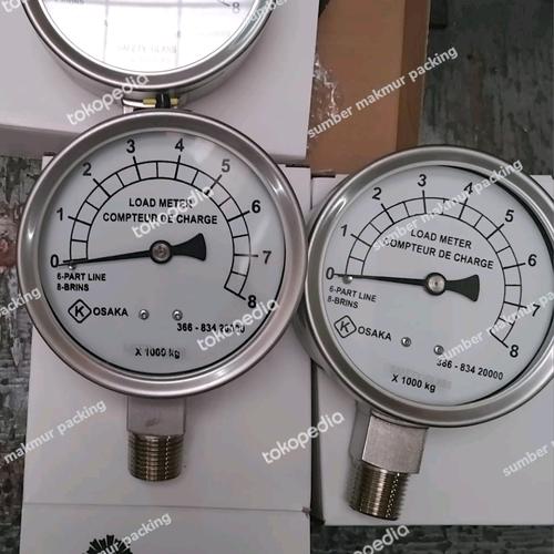 Jual pressure gauge 8 ton Osaka size 4 inch drat 1/2" full stainless ...