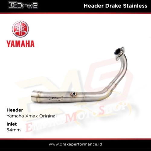 Jual DRAKE Header Knalpot Xmax 250 New Xmax Connected Inlet 54mm Untuk ...