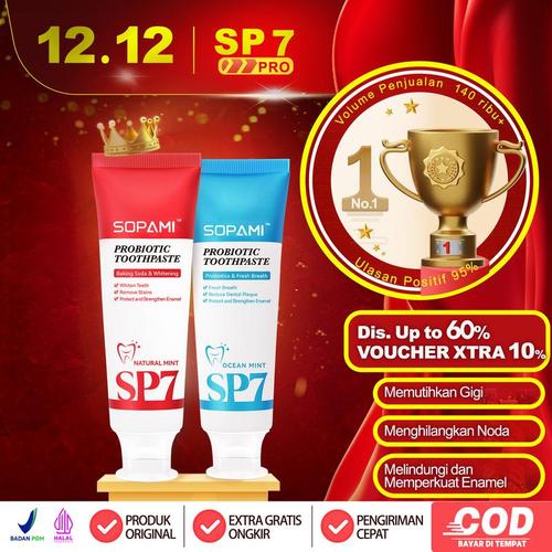 Jual Day And Night Combo SOPAMI SP7 Versi Upgrade Pasta Gigi Pemutih Baking Soda Plus Mint Alami ...