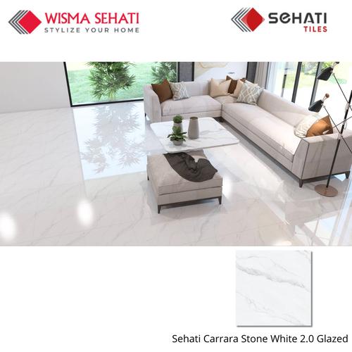 Promo Granit Tile 60x60 Keramik Putih Granit Putih Granit Carrara Stone ...