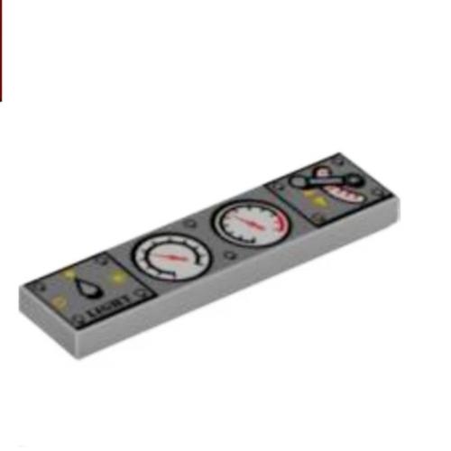 Jual Lego Part 2431px17 Tile 1 x 4 with Light Switch , 2 White Gauges ...