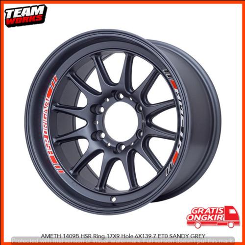 Jual PROMO VELG MOBIL RING 17 HSR TYPE AMETH LEBAR 9 PCD 6X139,7 ET0 ...