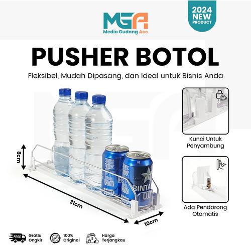 Promo PUSHER BOTOL MINUMAN / RAK PENDORONG BOTOL OTOMATIS / TEMPAT ...