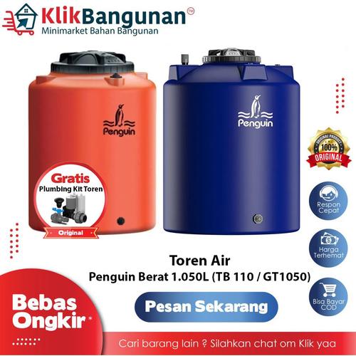 Promo TOREN TORN TANGKI AIR 1000 LITER PENGUIN BONUS : PLUMBING KIT ...