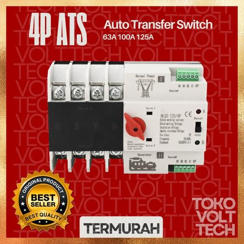 Promo ATS Dual Power Automatic Transfer 4P 125A Electrical Selector ...