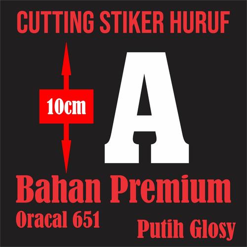 Jual stiker cutting huruf - cutting stiker huruf tinggi 10cm - warna ...