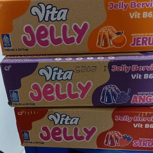 Jual VITA Jelly Drink Minuman Jelly Rasa Buah 1 carton (24 Cup) - Kota ...