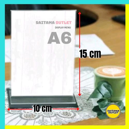 Jual Akrilik Acrylic A6 Tent card qris. akrilik nomor meja. akrilik ...