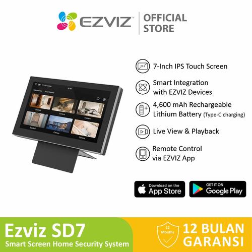 Promo Ezviz SD7 Smart Screen Home Panel Display Security System Cicil 0 ...