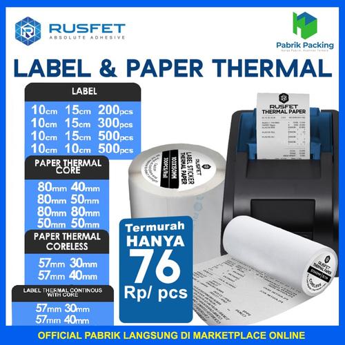 Jual Stiker Label Thermal Paper Stiker Barcode Printer Resi Kertas ...