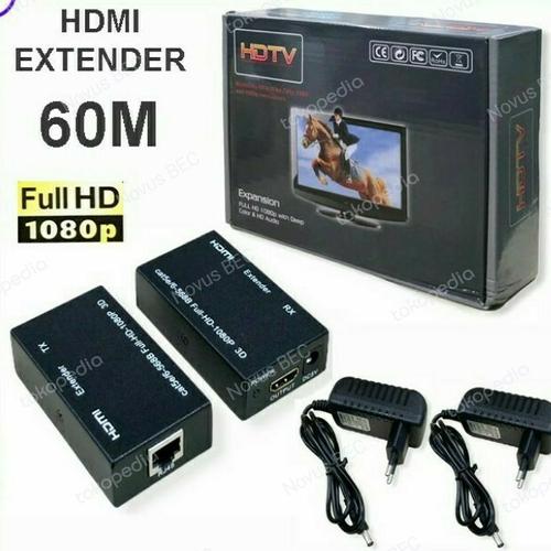 Jual HDMI Extender MAX 60M over Kabel Lan RJ45 RJ45 UTP Cat5 cat6 Hdmi ...