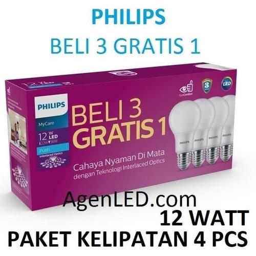 Jual PHILIPS Lampu LED 12W Bohlam 12 w watt PUTIH Bulb 12watt philip ...
