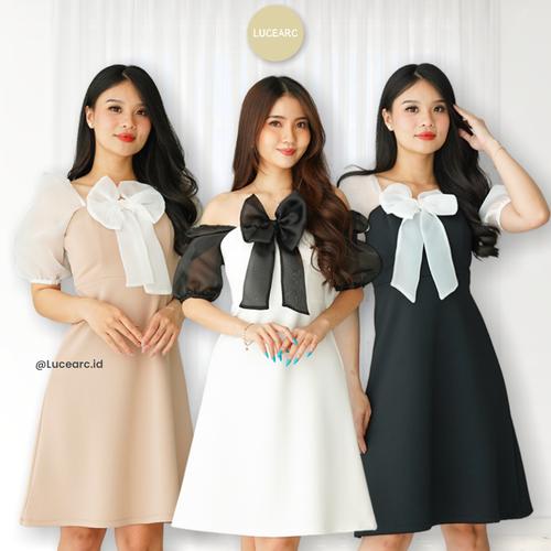 Promo Midi Dress Wanita Hannah Series Lengan Pendek All Size Bahan ...