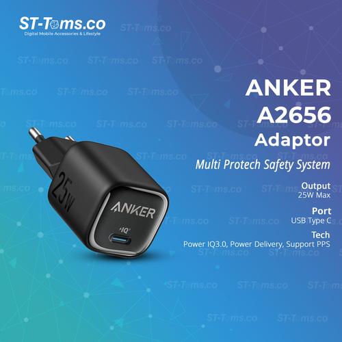 Jual Anker 25W GaN USB C Adaptor Compact Support PPS & Fast Charging ...