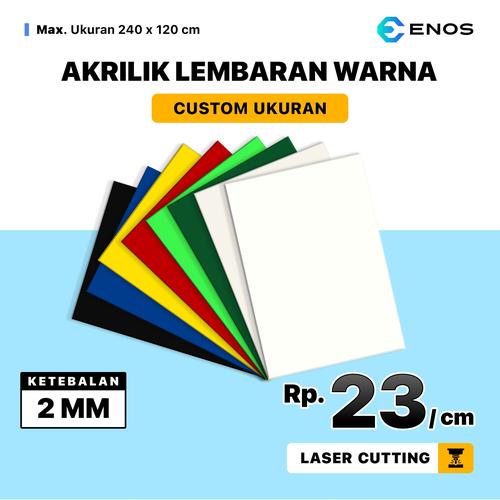 Jual Acrylic Akrilik Custom Potong Lembaran Potong Laser 2mm - Putih ...