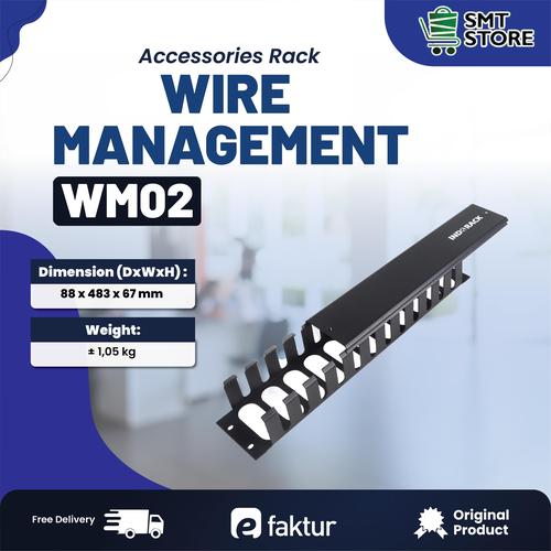 Jual WIRE MANAGEMENT 2U WM02 - HORIZONTAL CABLE WIRING INDORACK RACK ...