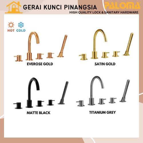 Jual PALOMA FCP 1806 EOLICA 5-HOLE BATH/SHOWER MIXER Matte Black FCP ...