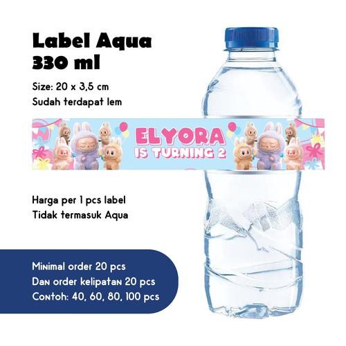 Jual LABEL AQUA 330 ML LABUBU CUSTOM NAMA HAPPY BIRTHDAY HIASAN ...