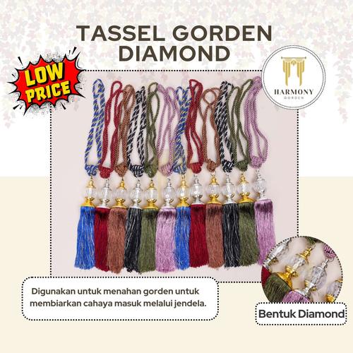 Jual Tassel Gorden Tali Pengikat Gorden Premium - Tassel Motif Diamond ...