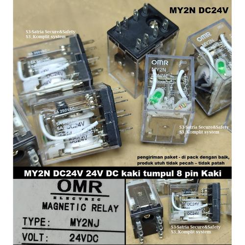 Jual OMR Relay MY2N dc24V dc 24v kaki tumpul bulat oval 8 pin kaki ...