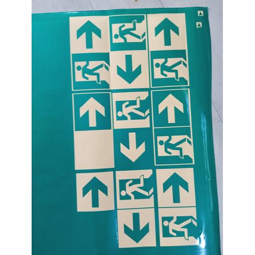 Jual Sign K3 / Stiker Metalic menyala cutting Exit Tanda Lokasi Arah ...