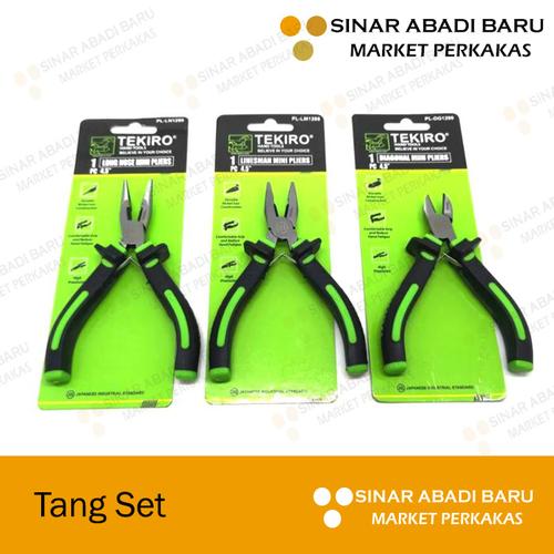 Promo Tang Set Tekiro Mini 4.5 Inch Tang Kombinasi Tang Potong Tang Lancip Tekiro Tang Set 4.5 ...