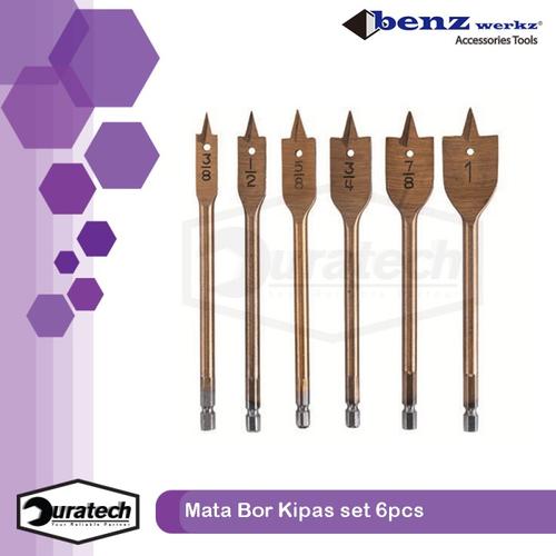 Jual Benz Werkz Mata Bor Kayu Kipas Set 6pcs - Wood Spade Bit Set 6 Pcs ...
