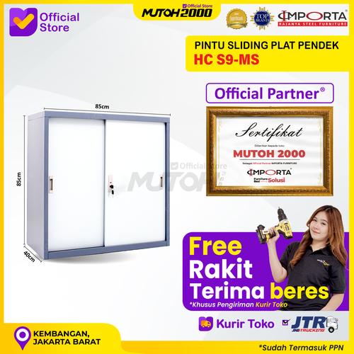 Promo Lemari arsip besi IMPORTA HC-S9 MS - Pintu Sliding Plat PENDEK ...