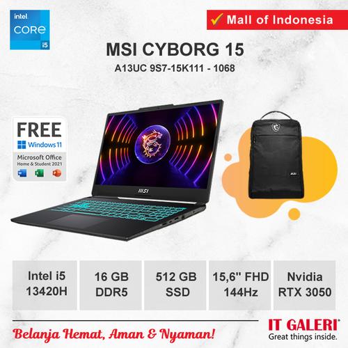 Promo MSI Cyborg 15 A13UC 9S7-15K111-1068 Intel core i5-13420H/16GB DDR5/512GB SSD/RTX3050 4GB ...