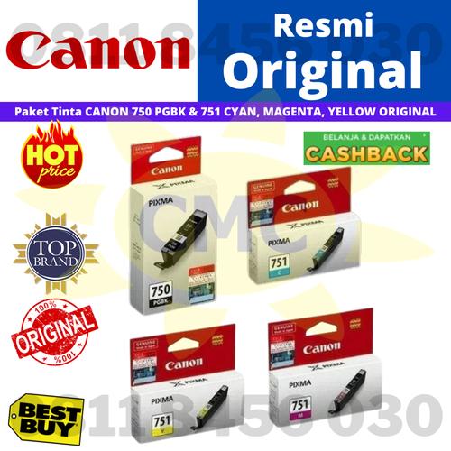 Jual Tinta Canon PG 750 CL 751 Original - PG-750 BLACK - Jakarta ...