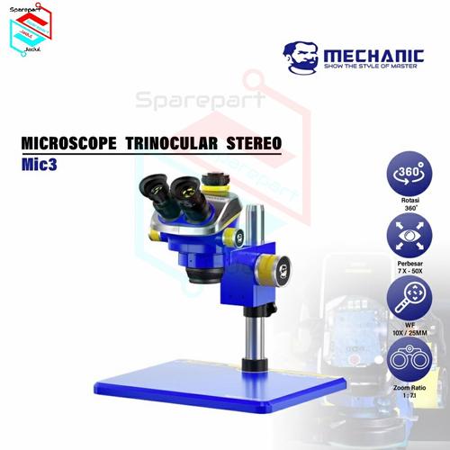 Jual Mechanic MIC3 B11 Microscope Trinocular Stereo Original ...