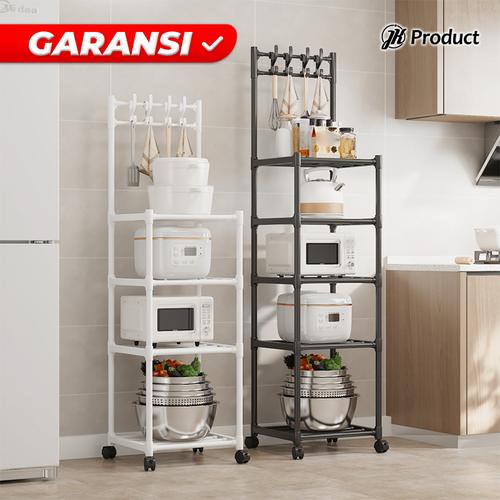 Jual Rak Troli Roda Geser Dapur Kamar Mandi Tempat Panci Microwave ...