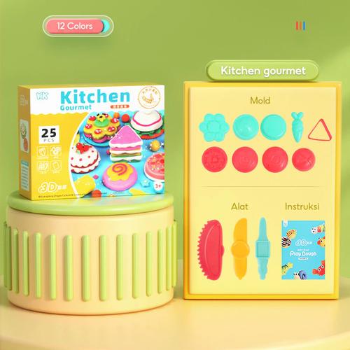 Jual Mainan Play Dough | Mainan Clay Anak | Mainan 3D DIY Anak 12 Warna ...