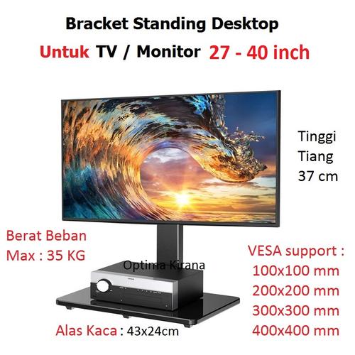 Jual Bracket TV STAND Desktop Berdiri di Meja ukuran 27 32 34 37 39 40 ...