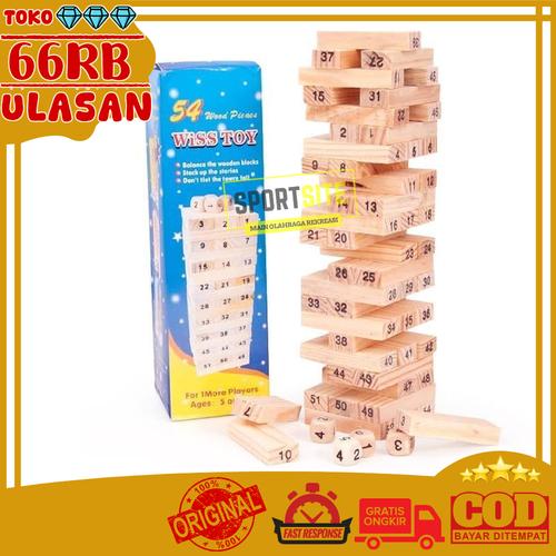 Promo Balok Stacko Kayu Besar Susun Permainan Menara Stacking Tower ...