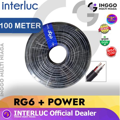 Jual KABEL CCTV INTERLUC RG6 POWER HITAM 100M OUTDOOR HITAM - Jakarta ...