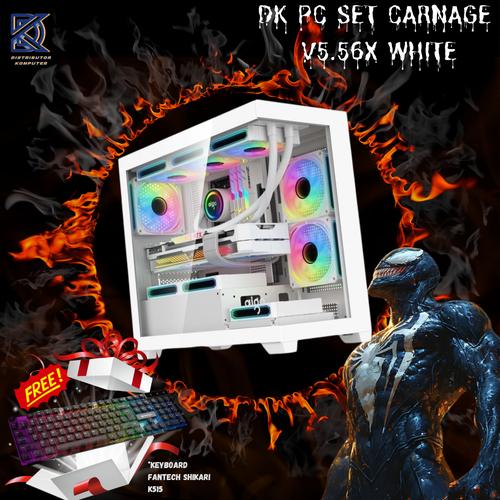 Promo DK PC SET CARNAGE V5.56X WHITE - PC RAKITAN AMD RYZEN 5 5600X ...