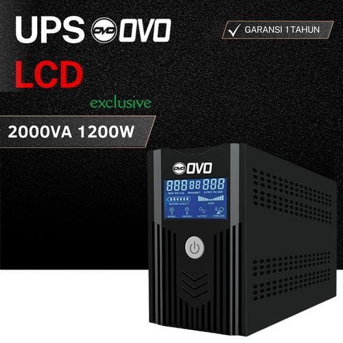 Jual OVO UPS 2000VA 1200 Watt with AVR Stabilizer UPS LCD 2000 VA UPS ...