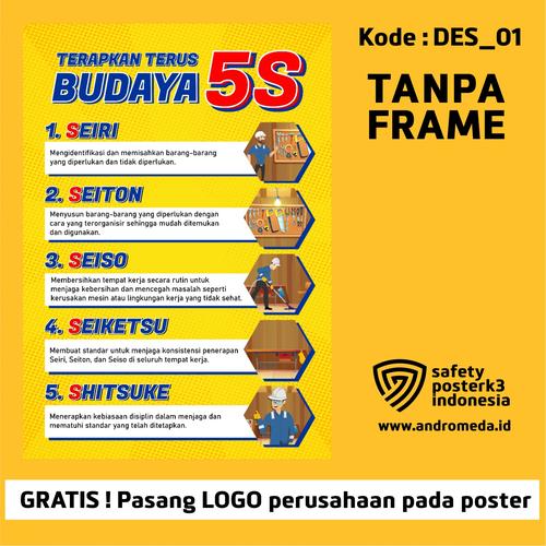 Jual Safety Poster K3 : Terapkan Terus Budaya 5S Seiri Seiton Seiso ...